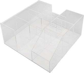 Harilla Staubdichter Wimpernverl&auml;ngerungs Aufbewahrungskoffer Organizer mit Pinzettenhalter - Transparente Acryl