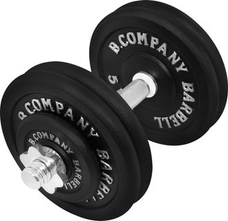 Bad Company Guss Kurzhantel-Set 25Kg (1 x Kurzhantelstange 35cm, 2x1,25 und 4x5Kg Hantelscheiben) Hantelset Hanteln Gewichte