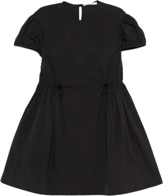 Cecilie Bahnsen puff-sleeve tie dress - Schwarz