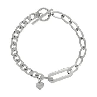 Dansk Copenhagen Herzanh&auml;nger Wasserdichtes Armband - - Accessories - Damen - Grau - ONE SIZE