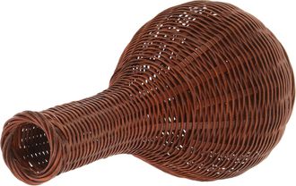 BESPORTBLE NUOBESTY Wundersch&ouml;ne Handgefertigte Bambus vase Dekorativer Blumenhalter f&uuml;r Frische und Getrocknete Blumen Rustikale Geflochtene Blumenvase Nat&uuml;rlic