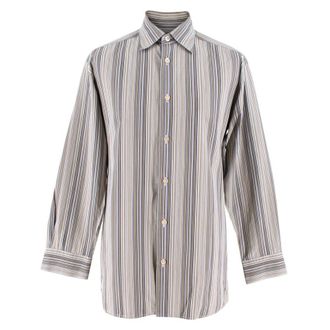 Ermenegildo Zegna Striped Button-Up Shirt Size M