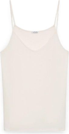 Fiorella Rubino Viskose-Jersey-Top mit V-Ausschnitt - - Tops - Damen - Wei&szlig; - M