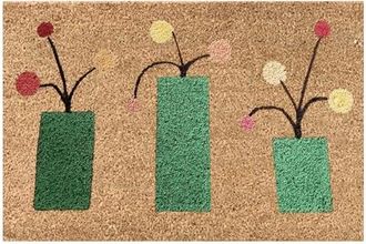 Generico Paillasson d&eacute;t&eacute;, Paillasson de bienvenue - Tapis dext&eacute;rieur imprim&eacute; champignons | Hello Summer - 40 x 61 cm - Tapis antid&eacute;rapant pour ext&eacute;rieur - B