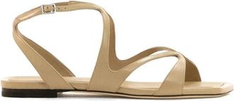 Jimmy Choo London Femme, Chaussures, Beige, Taille: 39 1/2 EU Sandales plates Ayla