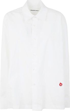 Alexander Wang Femme, Blouses et Chemises, Blanc, Taille: 42 FR Chemise Popeline Oversize