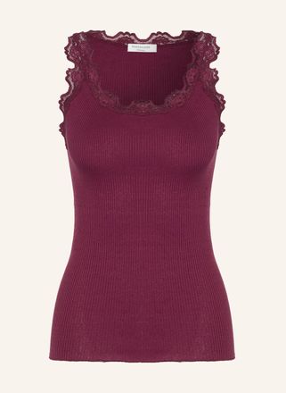 Rosemunde Top Babette Mit Seide Und Spitze rot