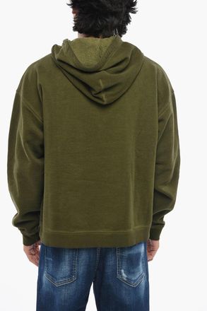 Dsquared2 Brushed Cotton Hoodie RELAX FIT With Kangaroo Pocket Dsquared2