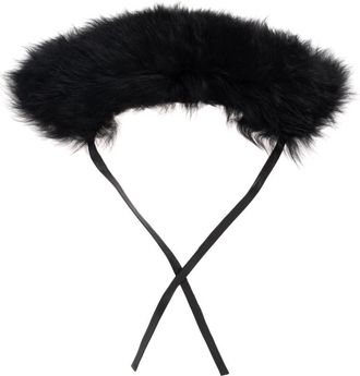 Marni Femme, Accessoires, Noir, Taille: ONE Size Collier en Fourrure dAgneau