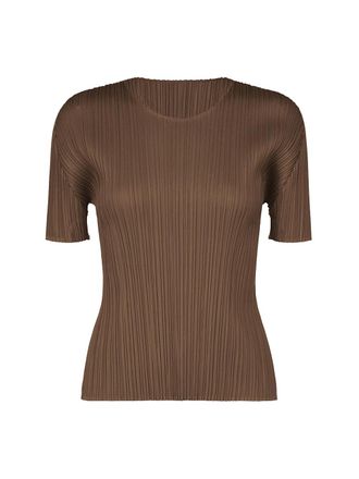 Issey Miyake Pleats Please Top - Brown