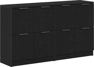 vidaXL Anrichte Schwarze Eiche 180 x 30 x 70 cm Holzwerkstoff Vidaxl
