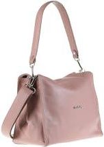 Pierre Cardin Sac à bandoulière pour femme en cuir véritable Made in Italy 28 x 24 x 15,5 cm 55090, Mauve, Taille unique