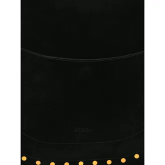 Isabel Marant Studded Suede Shoulder Bag - Black