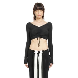 Nensi Dojaka Ruched Ballet Long Sleeve Top