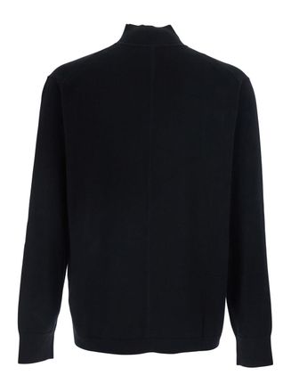 Calvin Klein Mens Sweater Merinos Black Wool Tops Top