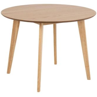 Hellin Hellin - Table &agrave; manger ronde 105 cm d&eacute;cor ch&ecirc;ne - selda