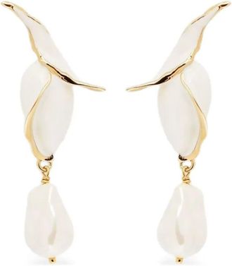 Erdem boucles doreilles à perles - Blanc