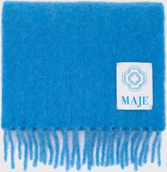 Maje Echarpe En Laine Et Alpaga - Bleu - Maje