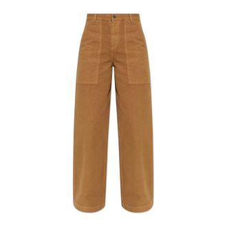 Moncler Weitgeschnittene Hose - - Trousers - Damen - Braun - XS