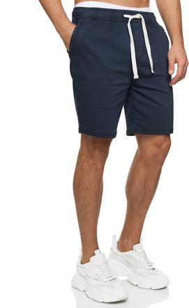 Indicode Herren Kendari Chino Shorts aus 80% Baumwolle | Herrenshorts Chinoshorts Bermuda Navy, XXL