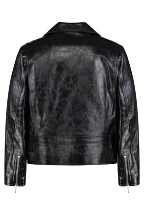 Celine Mens Biker Jacket Calf Leather Black