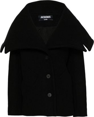 Jacquemus Kurzer Mantel - Schwarz