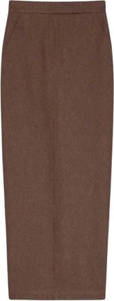 Max Mara Femme, Jupes, Brun, Taille: 38 FR Wool Blend Maxi Skirt