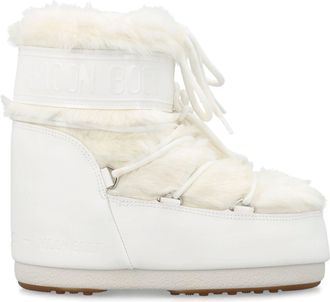 Moon Boot Chaussures plates de la chaussure de lune blanches