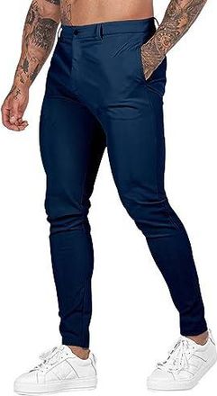 Generic Pantalon stretch pour homme - Coupe skinny - Pantalon chino décontracté extensible - Pantalon slim fit - Pantalon daffaires élégant - Pantalon décontr