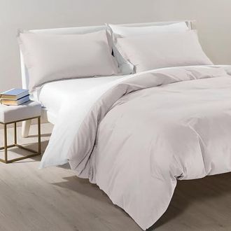 Caleffi Bettw&auml;sche Set 4teilig aus 100% Baumwolle - Weiches und Elegantes Duvet Cover, Waschbar & Pflegeleicht Bettbezug, Bettwaren & Bettw&auml;sche