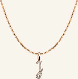 Cada Cada Kette Tiny Diamond Letter J rosegold