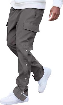 Generic Pantalon cargo pour homme - Pantalon de travail décontracté et léger - Pantalon cargo classique durable - Pantalon de jogging surdimensionné avec plus