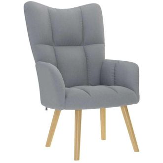 vidaXL Relaxsessel Hellgrau Stoff Vidaxl