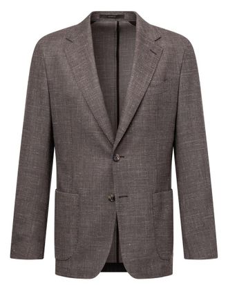 Windsor Ungef&uuml;ttertes Sakko aus einem Woll-Jersey, Shaped Fit in