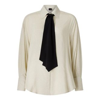 Pinko Pinko, Femme, Blouses et Chemises, Blanc, Taille: 42 FR Chemise en mousseline &agrave; pois