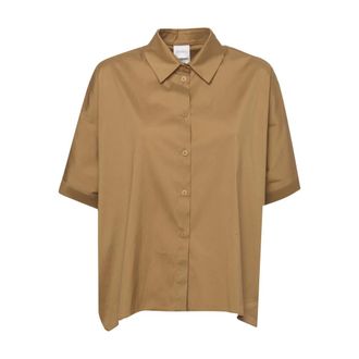 Max Mara Femme, Blouses et Chemises, Brun, Taille: 34 FR Camicia Over Bchpittura