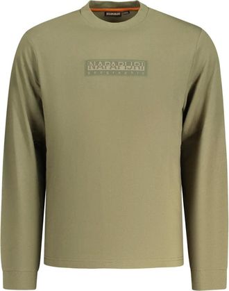 Napapijri T-shirt Manches Longues S-Box Logo - Homme - Tops - Vert - Taille: 3XL