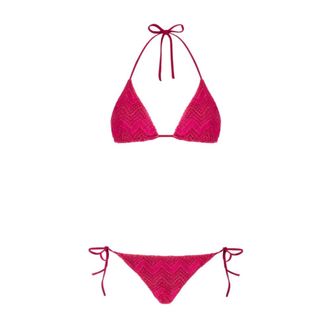 Missoni Femme, Maillots de bain, Rose, Taille: 38 FR Mer Lace-Up Maillots de bain