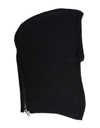 Dolce & Gabbana Mens Black Wool Whole Head Wrap Balaclava Hat Virgin Cashmere