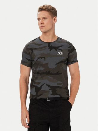 Alpha Industries Alpha Industries T-Shirt Basic T Small Logo Camo 188505C Grau Regular Fit