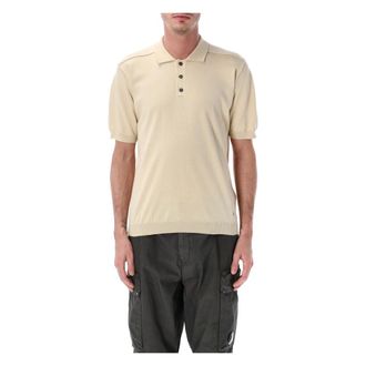 C.P. Company C.p. Company, Homme, Pulls, Beige, Taille: M Tricot Boutonn&eacute; &agrave; Manches Courtes