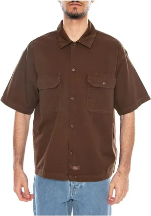 Dickies Homme, Chemises, Brun, Taille: S 247 GD Work Shirt SS