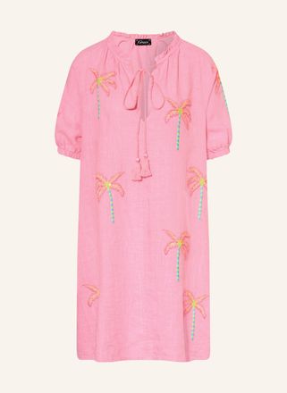Grace Grace Leinenkleid Mit Pailletten pink