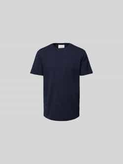 Closed T-Shirt mit geripptem Rundhalsausschnitt