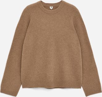 Arket Pullover Aus Alpakawolle Und Wolle -Beige