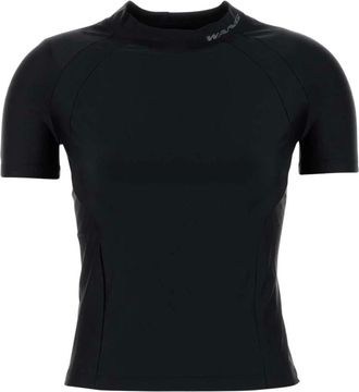Alexander Wang Femme, Sport, Noir, Taille: 40 FR Haut de Rashguard &agrave; Manches Courtes