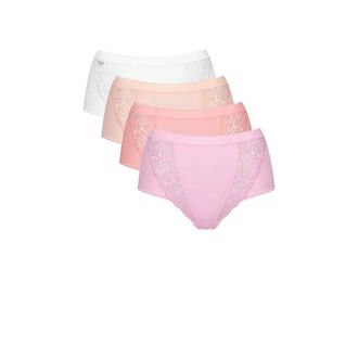 sloggi Lot de 4 culottes en coton m&eacute;lang&eacute;
