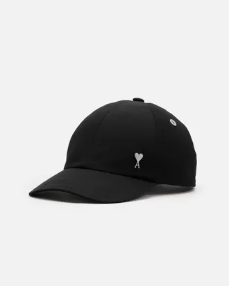 Ami Ami Paris - Casquette noire en nylon et coton rivet Ami de Coeur Noir - TU - Unisex