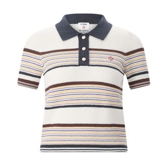 Casablanca Slim-Fit Kurzarm-Polo - - Tops - Damen - Beige - XL