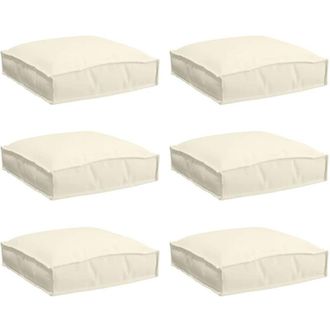 vidaXL Coussin pour assise de palette 6 pcs Crème 40 x 40 x 8 cm Vidaxl